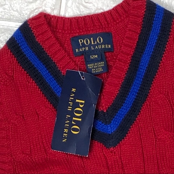 Polo Ralph Lauren | Shirts & Tops | Polo Ralph Lauren Red Sweater Vest ...